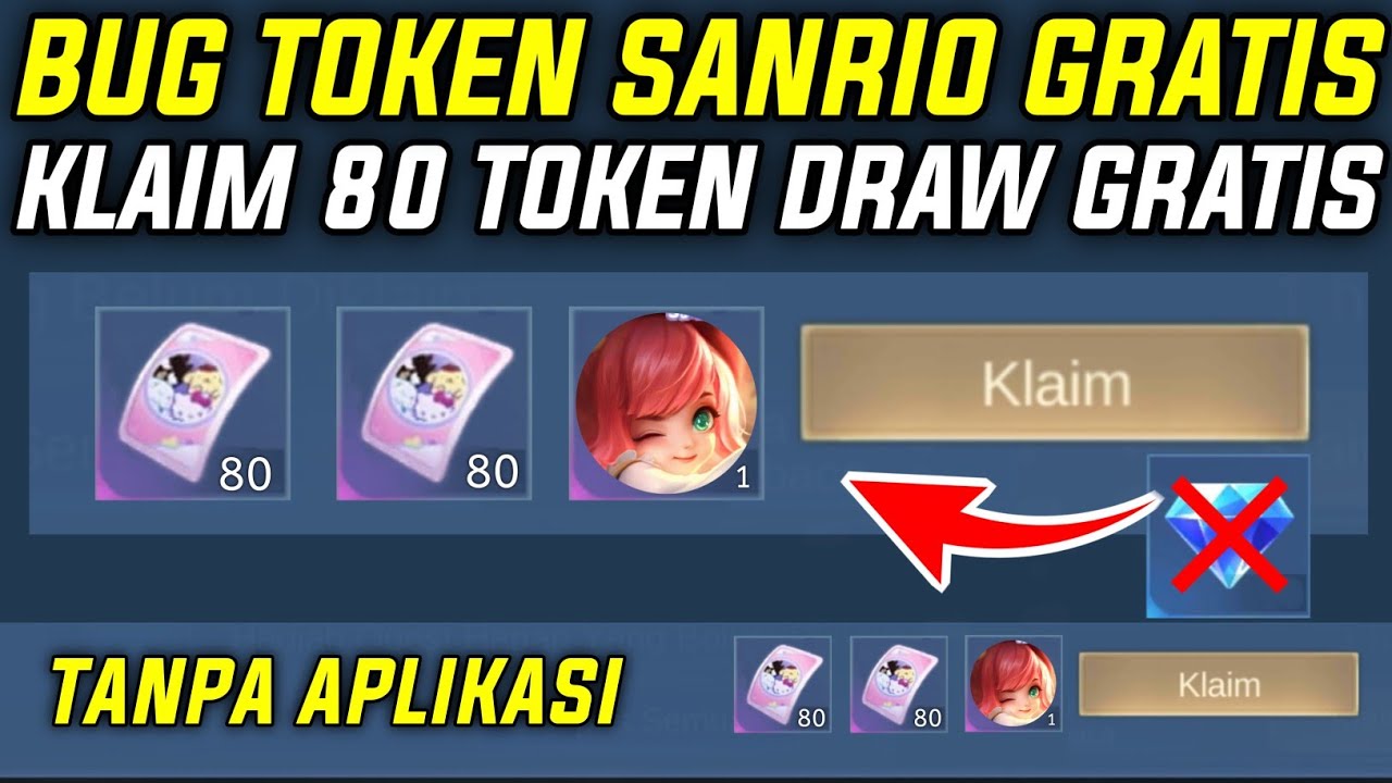 BUG 80 TOKEN DRAW SANRIO GRATIS - CARA CURANG DAPETIN TOKEN SANRIO CHARACTERS GRATIS - YouTube