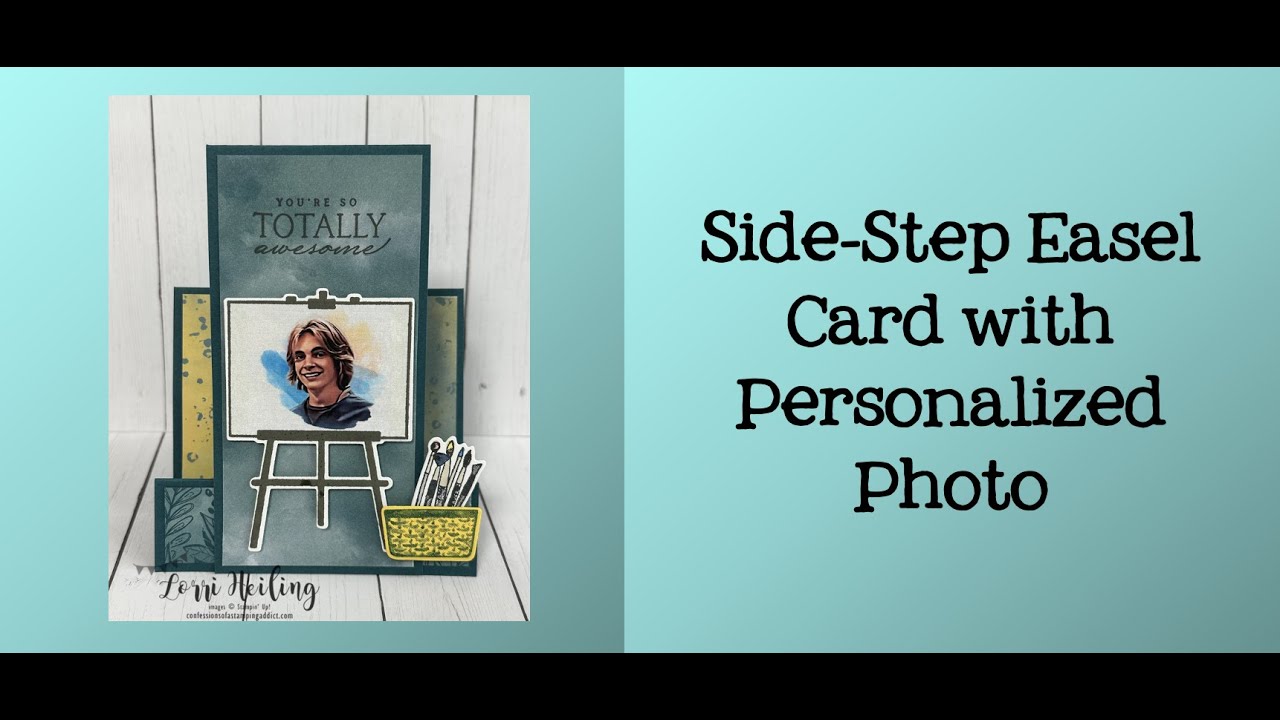 Let's Make a Side-Step Easel Card With a Personalized Photo! - YouTube
