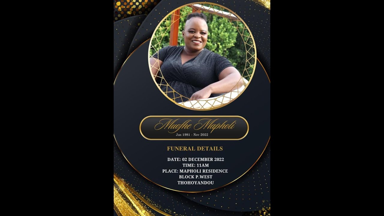 FUNERAL SERVICE OF MUOFHE MAPHOLI - YouTube