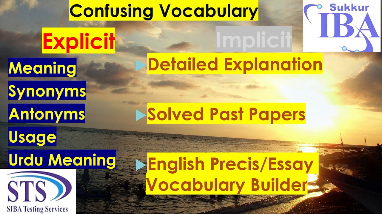 CONFUSING vocabulary IMPLICIT VS EXPLICIT @MeerLodro - YouTube