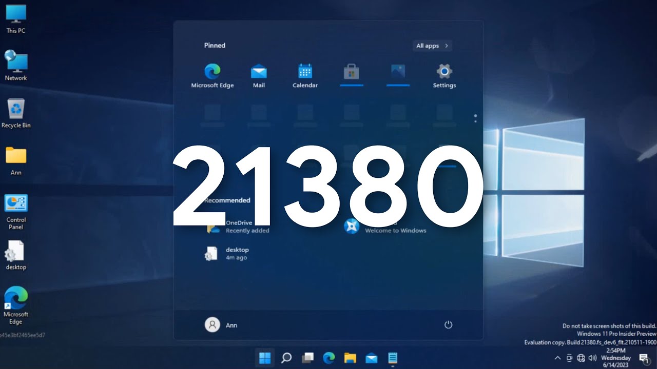 Windows 11 Build 21380 (Leaked) - YouTube