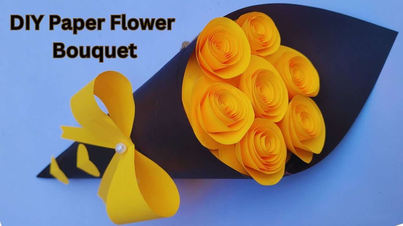 Gift Ideas/DIY Paper Flower BOUQUET/ Birthday gift ideas/Flower Bouquet ...