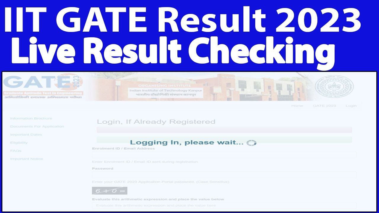 IIT GATE 2023 Result - YouTube