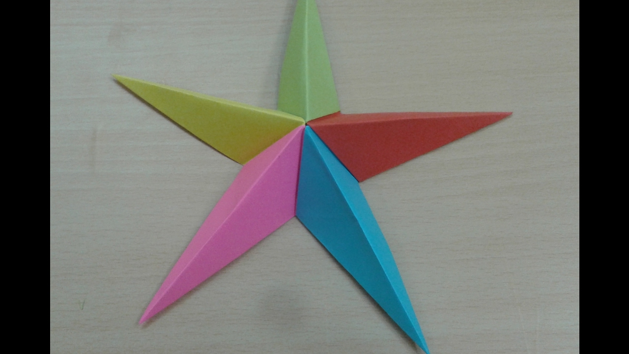 How To Make A 3D Paper Star - Origami Star - YouTube