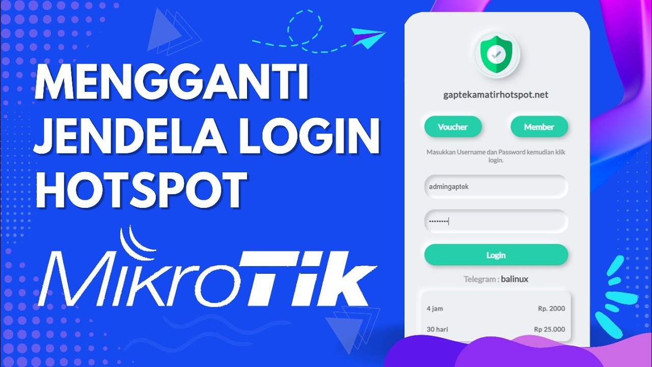 Mengganti Tampilan Login Hotspot Mikrotik - YouTube