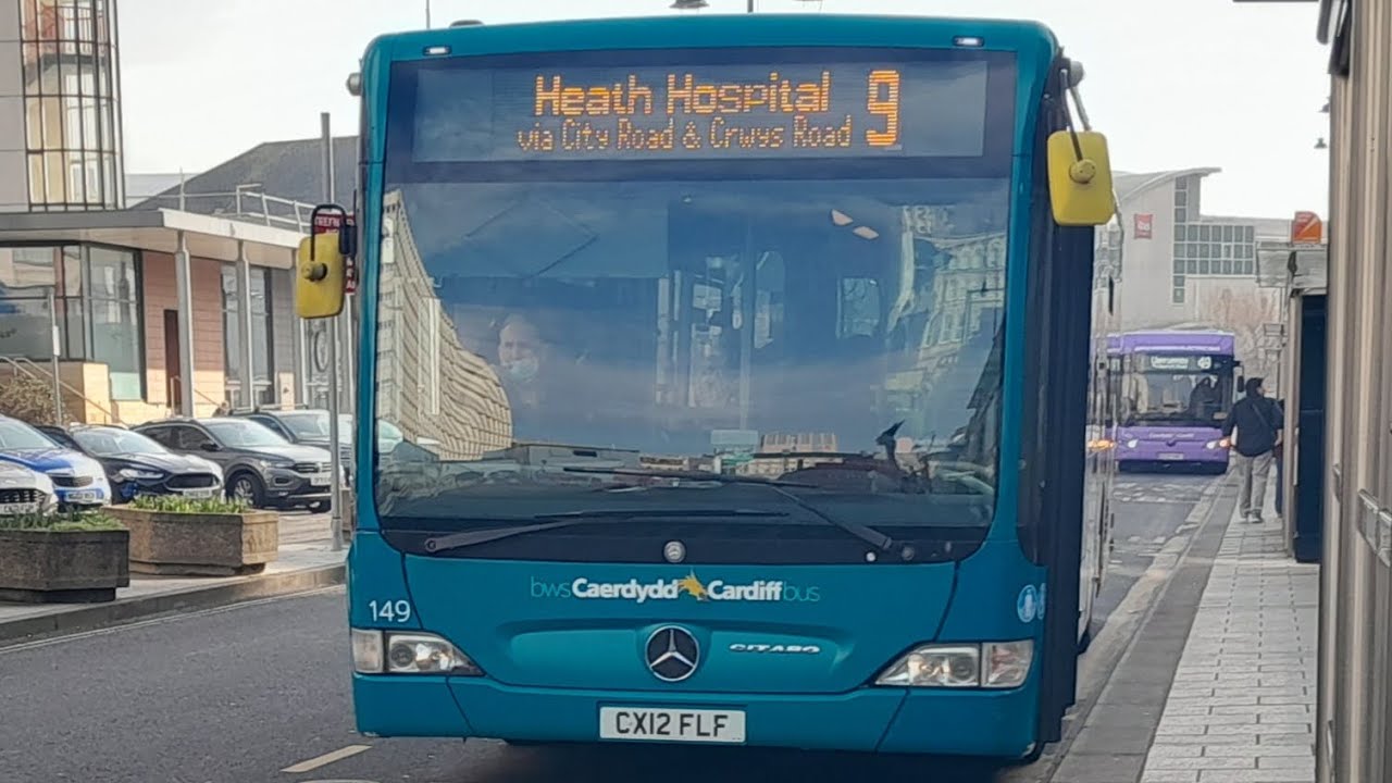 *FULL KICKDOWN* Cardiff Bus Mercedes Citaro 0530 ZF On the 9 (149 ...