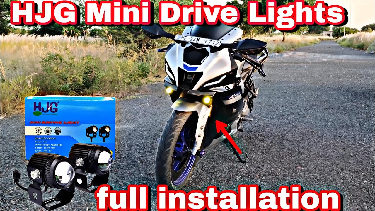 HJG Mini Drive Lights || Install R15m || full video || #hjg #mini # ...