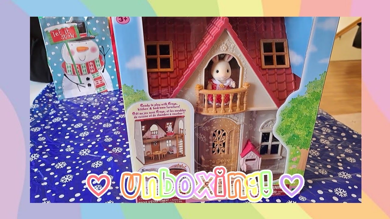 Calico Critter Red Roof Cozy Cottage Unboxing! 🎄💖 - YouTube