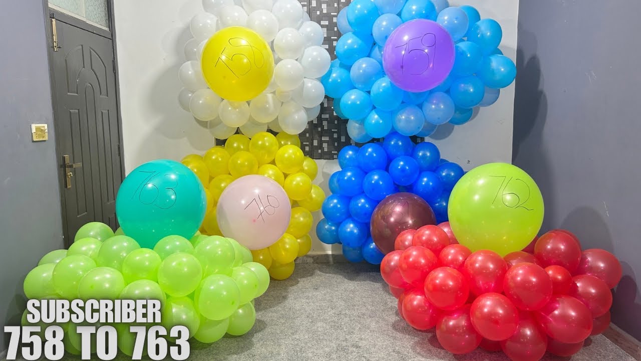 Big Giant Balloons Cluster Popping ASMR Video - YouTube