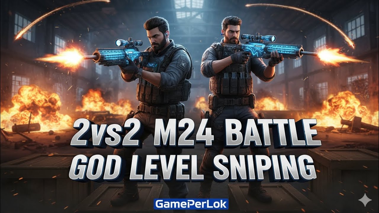 🎯 2vs2 M24 INTENSE BATTLE! | Best Sniping Skills | M24 Challenge BGMI ...