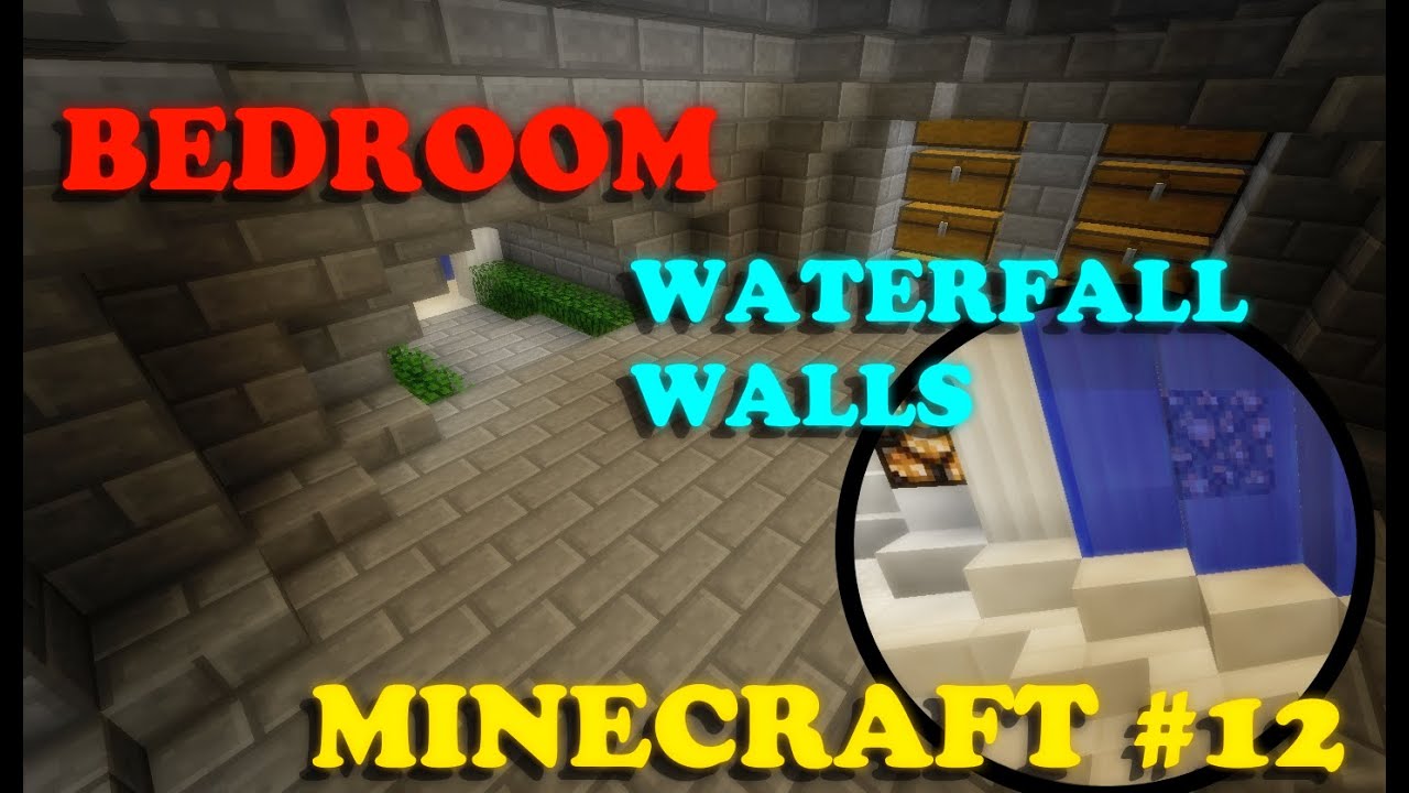 Bedroom/Waterfall Walls! | Minecraft Vanilla 1.8 Survival Ep. 12 - YouTube