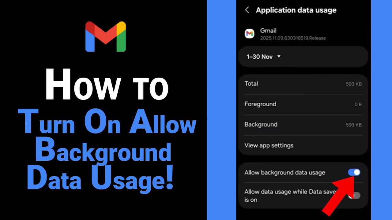 How to Turn On Allow Background Data Usage on Gmail [NEW] - YouTube