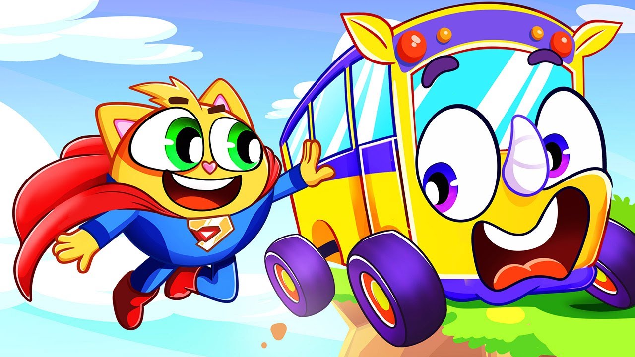 Wheels on the SUPERHERO Bus + Rescue Team Songs by Baby Cars - YouTube
