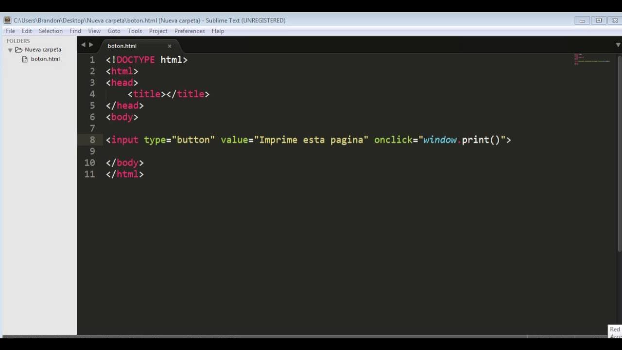 Boton Imprimir-Html JS - YouTube