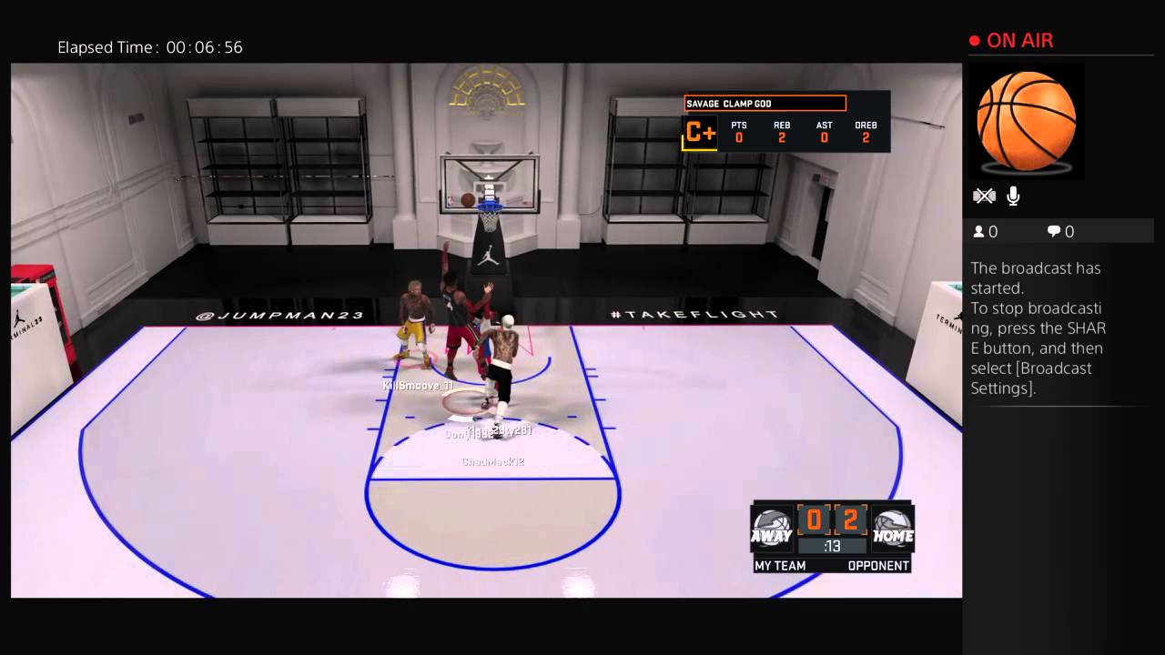 2k 16 my court gameplay - YouTube