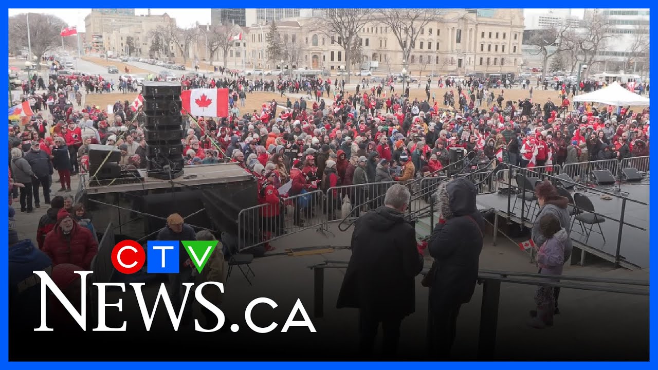 Thousands attend Rally for Canada in Winnipeg - YouTube