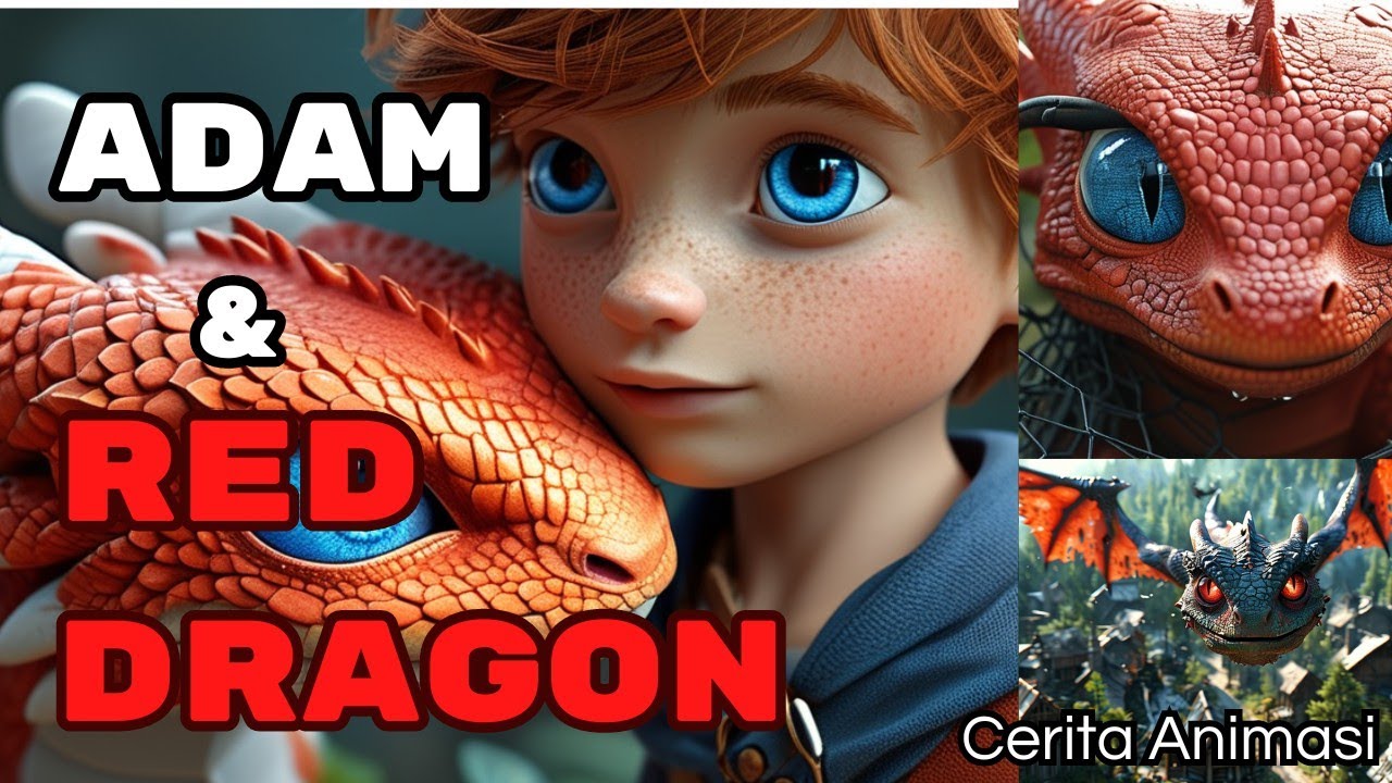 ADAM AND RED DRAGON|ANIMATION STORY| CERITA ANIMASI #dongenganak # ...