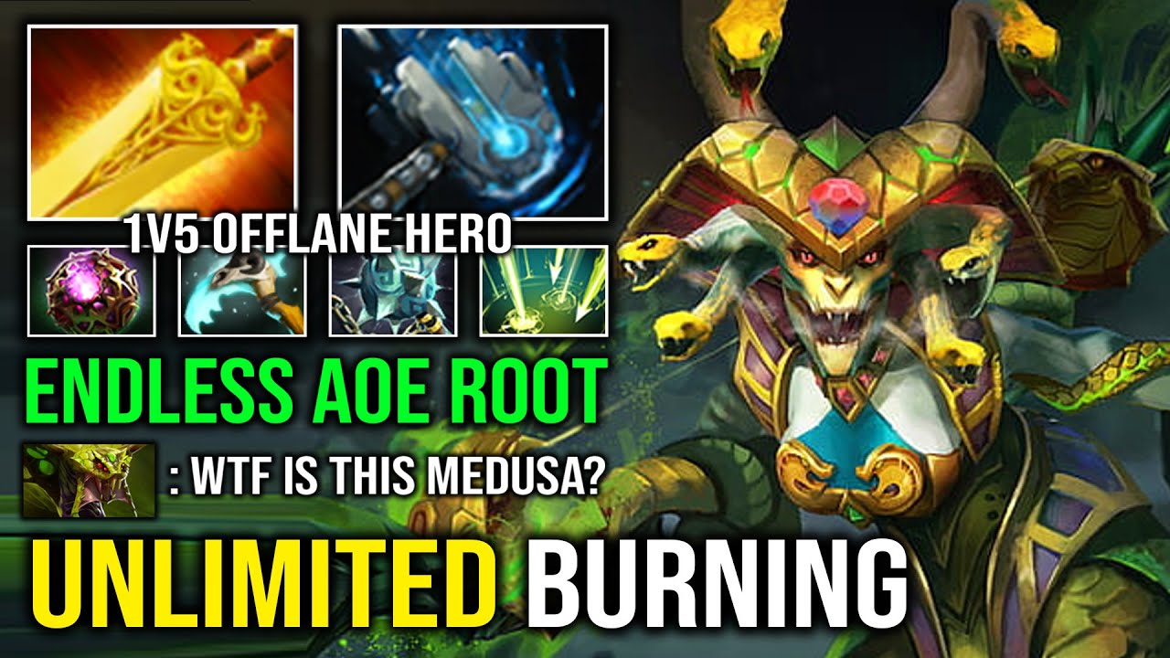 How to Offlane Medusa 1v5 Unlimited Root with Meteor Hammer Radiance ...