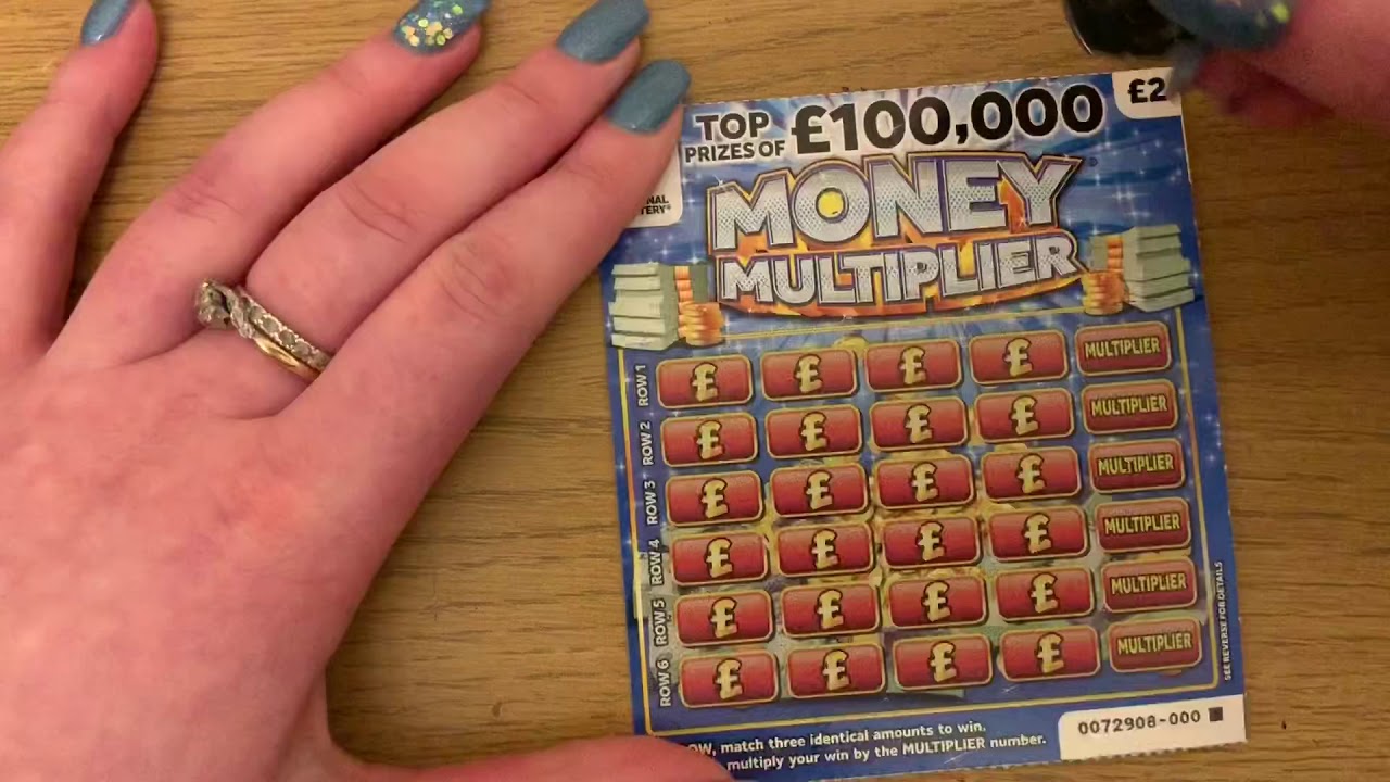 £2 Red and Blue Money Multiplier Scratch Cards Times 5, £100,000 ...