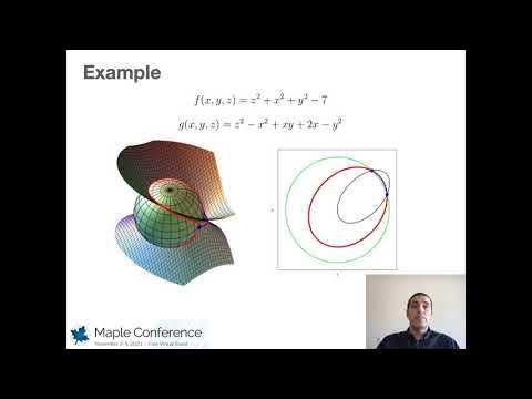 Visualizing the intersection curve of 2 quadrics Maple: algebraic, geometric & computational ...