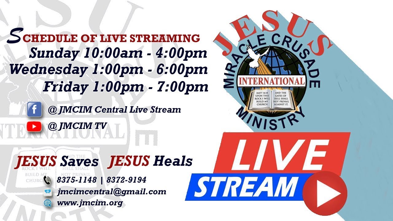 Please Watch!!! JMCIM Central Live Streaming of SUNDAY GENERAL WORSHIP | JULY 05, 2020. - YouTube
