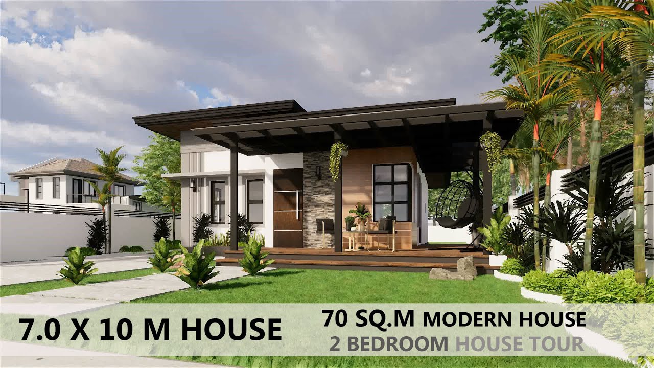 MODERN SMALL HOUSE DESIGN |70 SQ.M 7MX10M |OFW HOUSE TOUR - YouTube