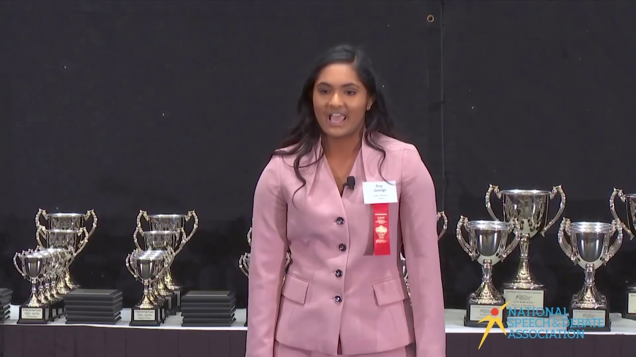 NSDA Nationals 2019 - Expository Speaking Finals - Sarah George ...