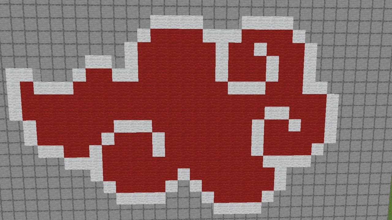 Minecraft Pixel Art Akatsuki Logo Youtube