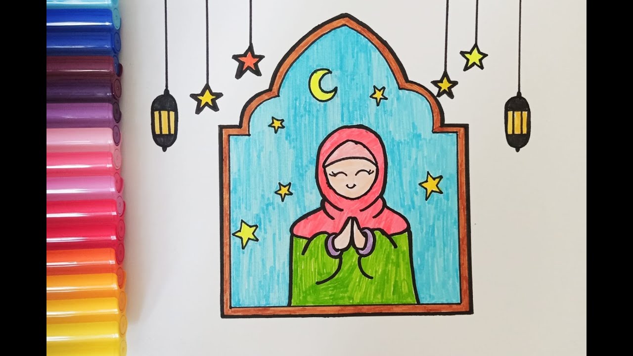 How to draw Eid Mubarak - EASY - YouTube