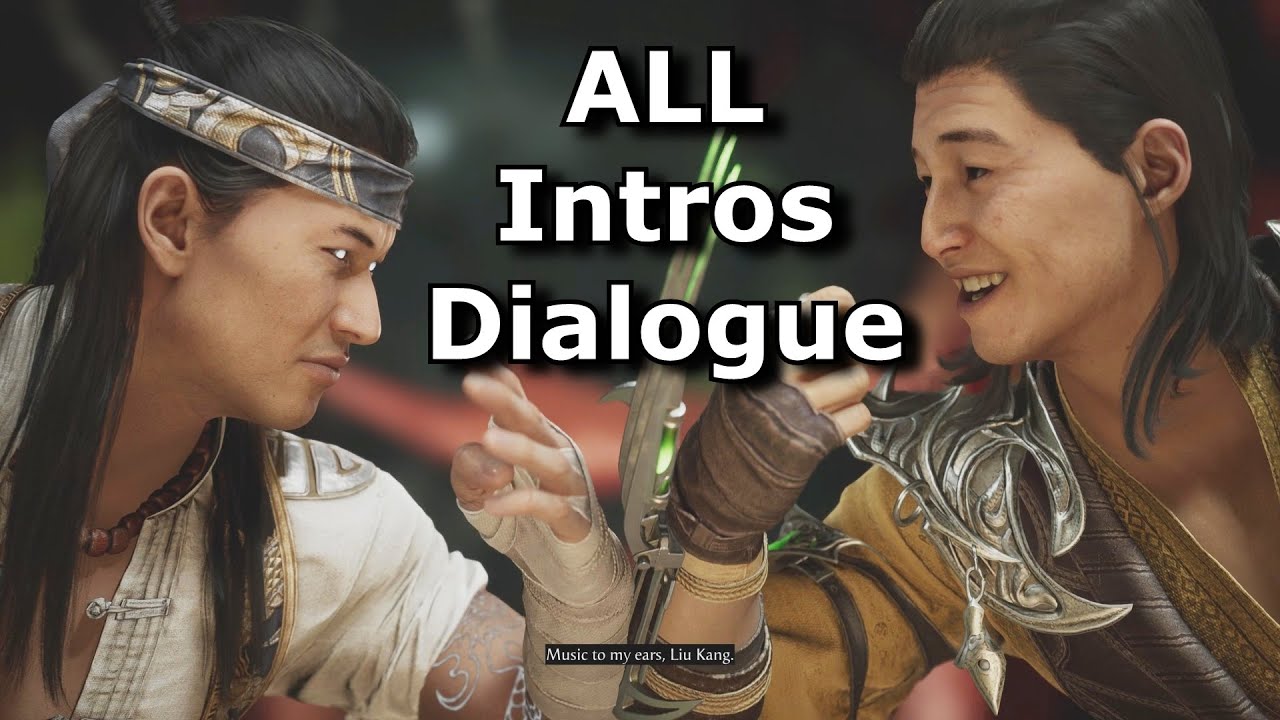 MK1 - Liu Kang vs Shang Tsung - ALL Intros Dialogue - YouTube