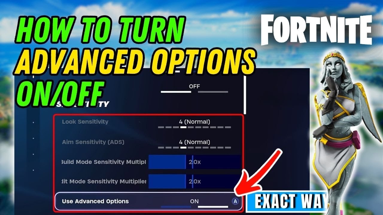 Fortnite tutorial : How To Turn ON/OFF Use Advanced Options - YouTube