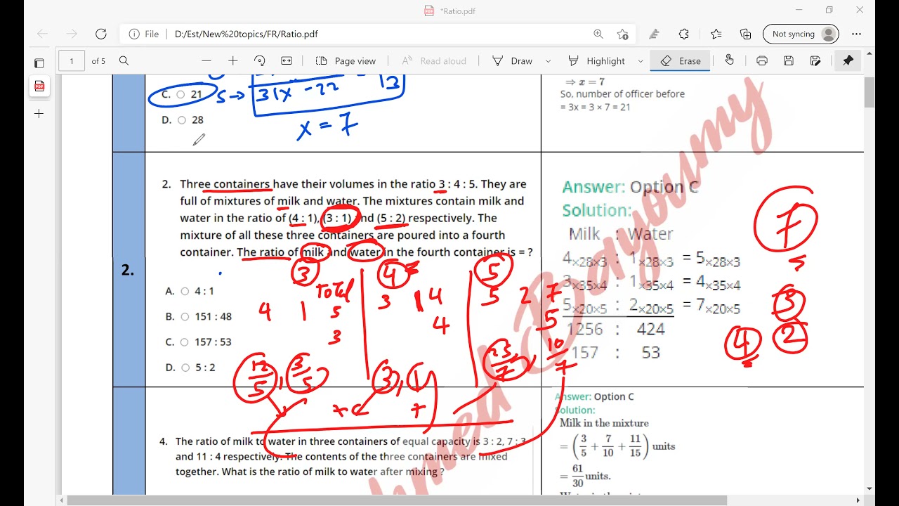 EST math ratio problem solving Mr.Bayoumy تواصل اسيستنت المستر ...