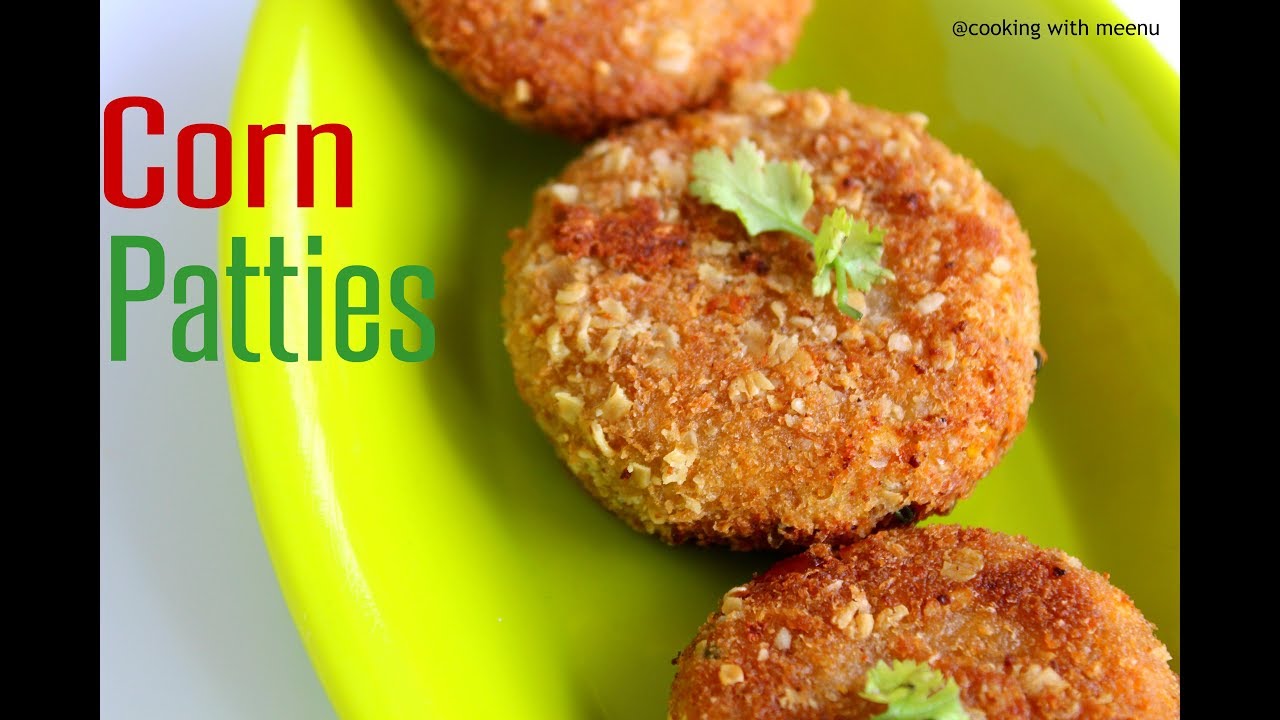 Corn Patties recipe video | corn cutlet | Corn tikki | Quick snack ...