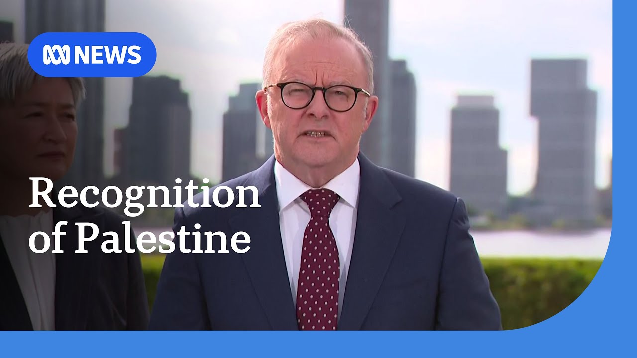 Australia formally recognises state of Palestine | ABC NEWS - YouTube
