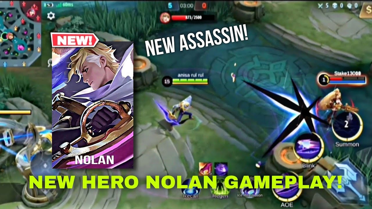 NEW HERO NOLAN GAMEPLAY MOBILE LEGENDS BANG BANG - YouTube