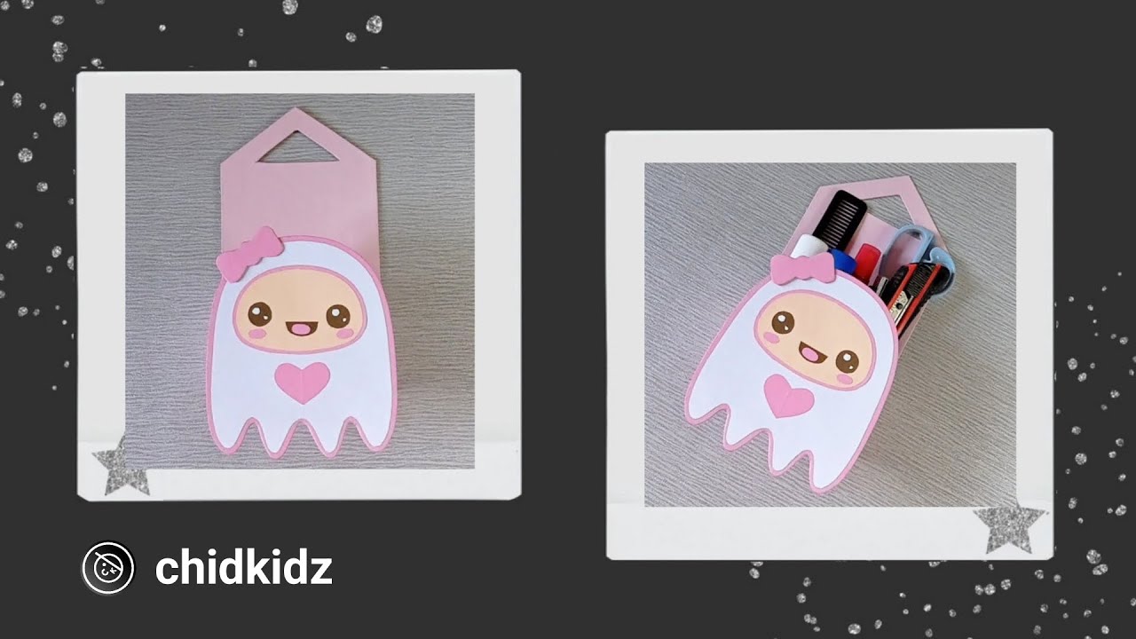 Kawaii Spooky Cute Ghost Hanging Rack Cardboard [ 3 Minute Craft ...
