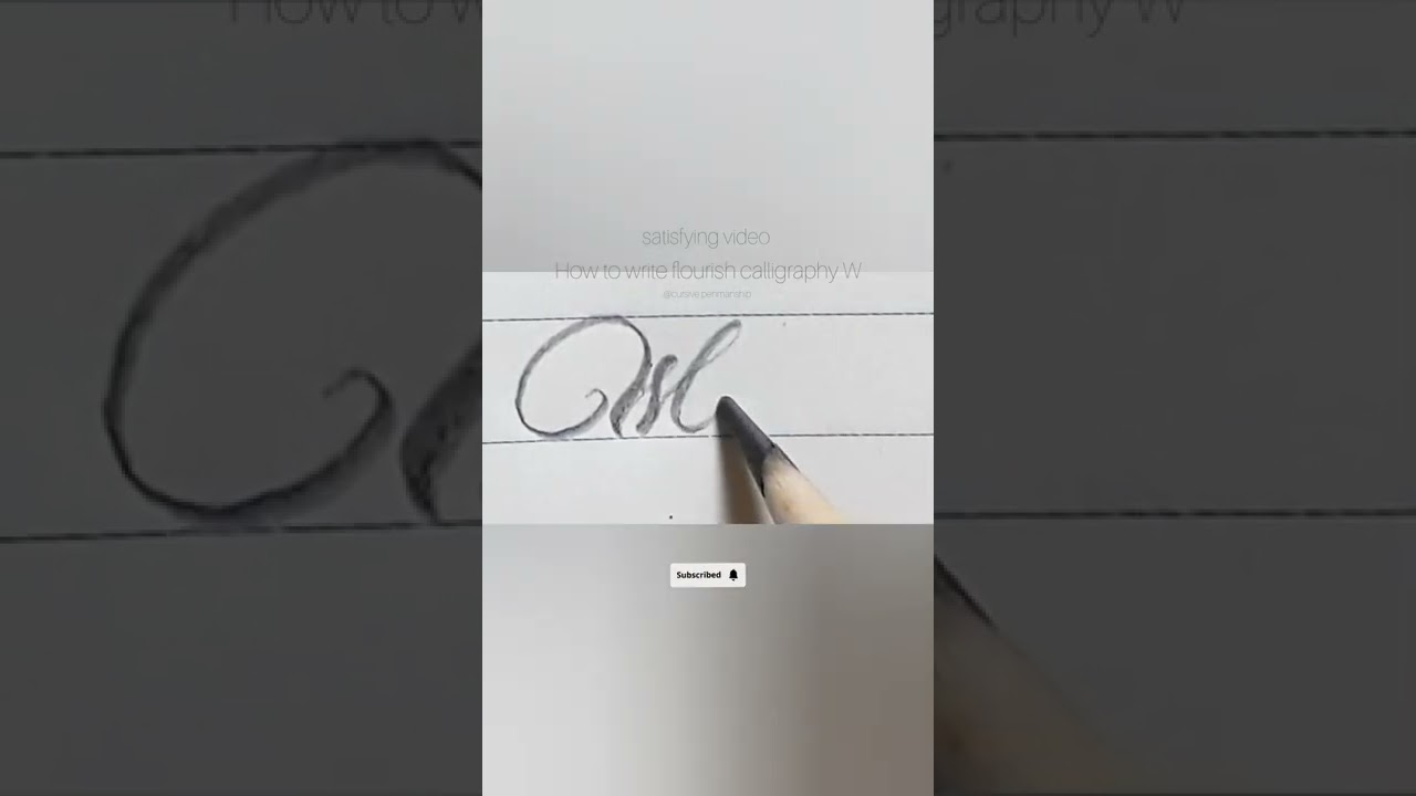 how to write flourish calligraphy W @cursive penmanship - YouTube