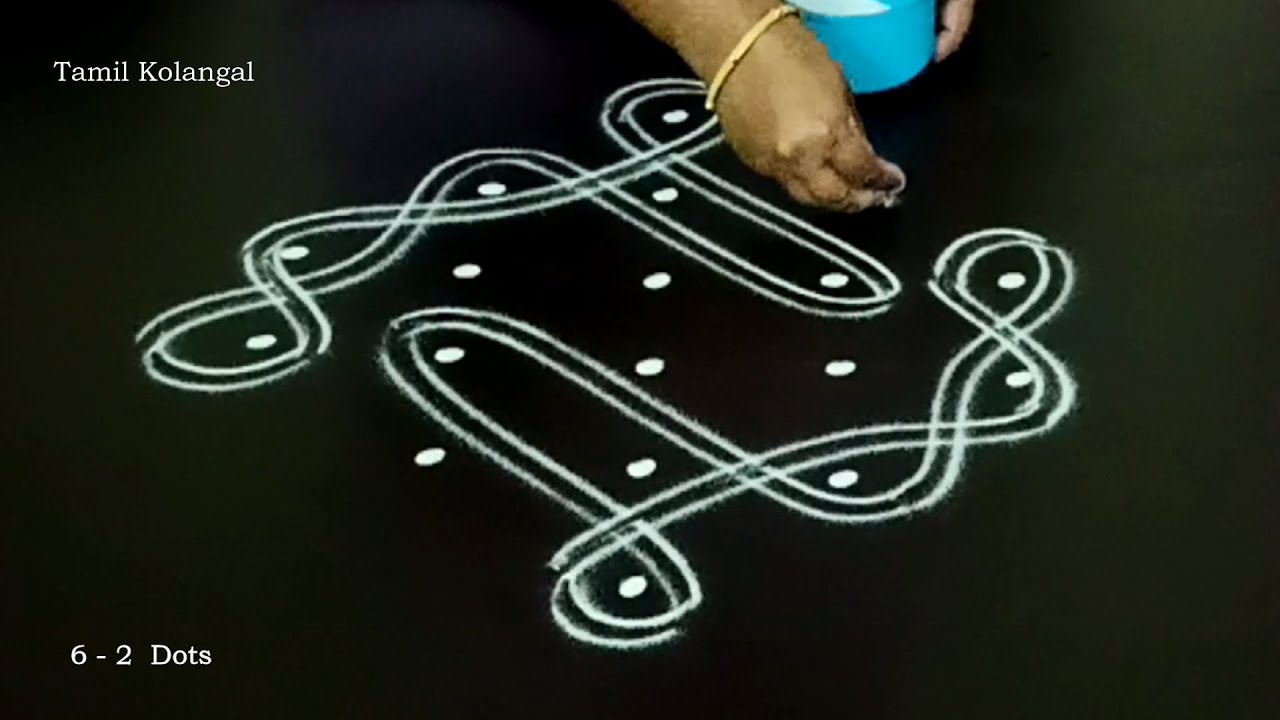 2 Simple Kolam Design|Kolangal|Kolam|Sikku Kolam|Tamil Kolangal|Tamil ...