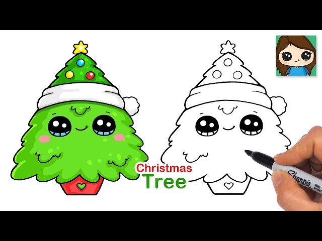 Easy Christmas Tree Drawings