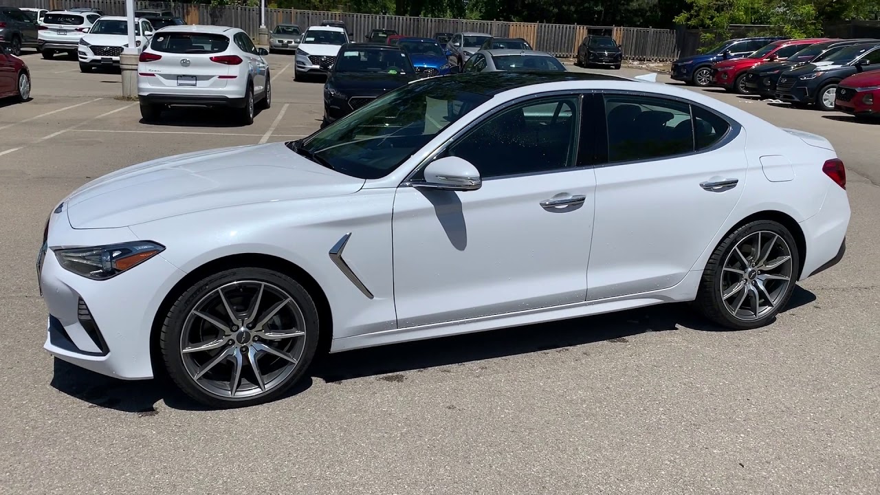 2019 Genesis G70 Prestige white. - YouTube
