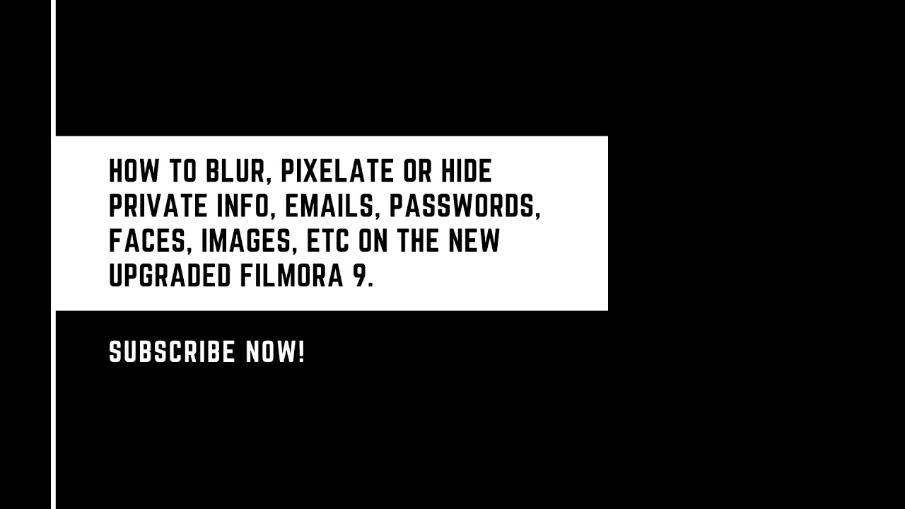Filmora 9: How to Blur/Pixelate/Hide Personal info, Passwords, Emails ...