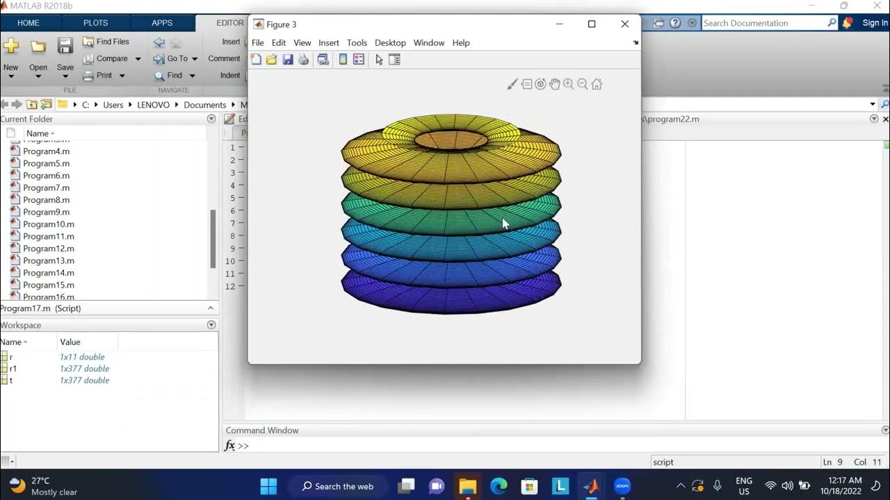 MATLAB Lecture 8 Surface plot functions - YouTube