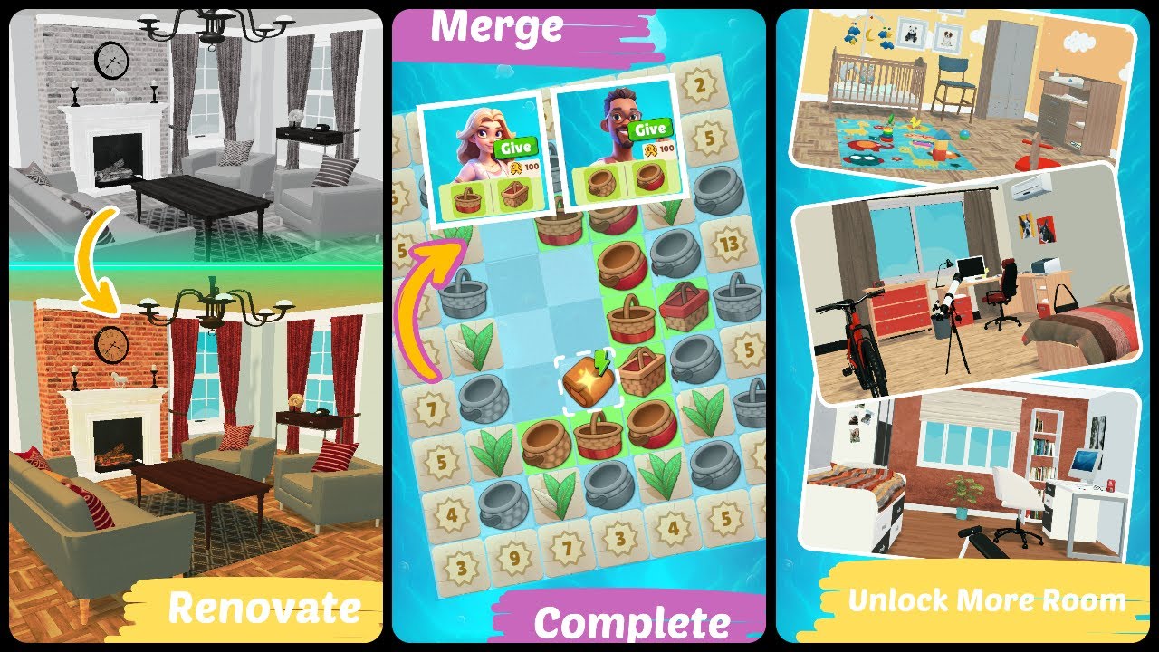 Merge & Decorate : Dream Home (Gameplay Android) - YouTube