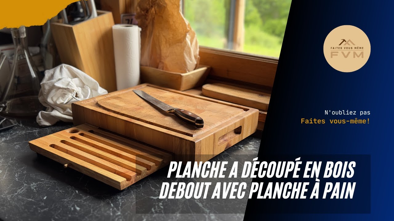 Planche à découper en bois de bout, 2 en 1, un billot plus une planche ...