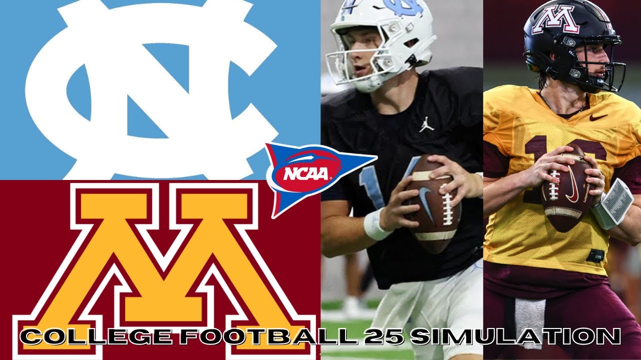 Week 1 | North Carolina vs Minnesota | College Football 25 Simulation ...