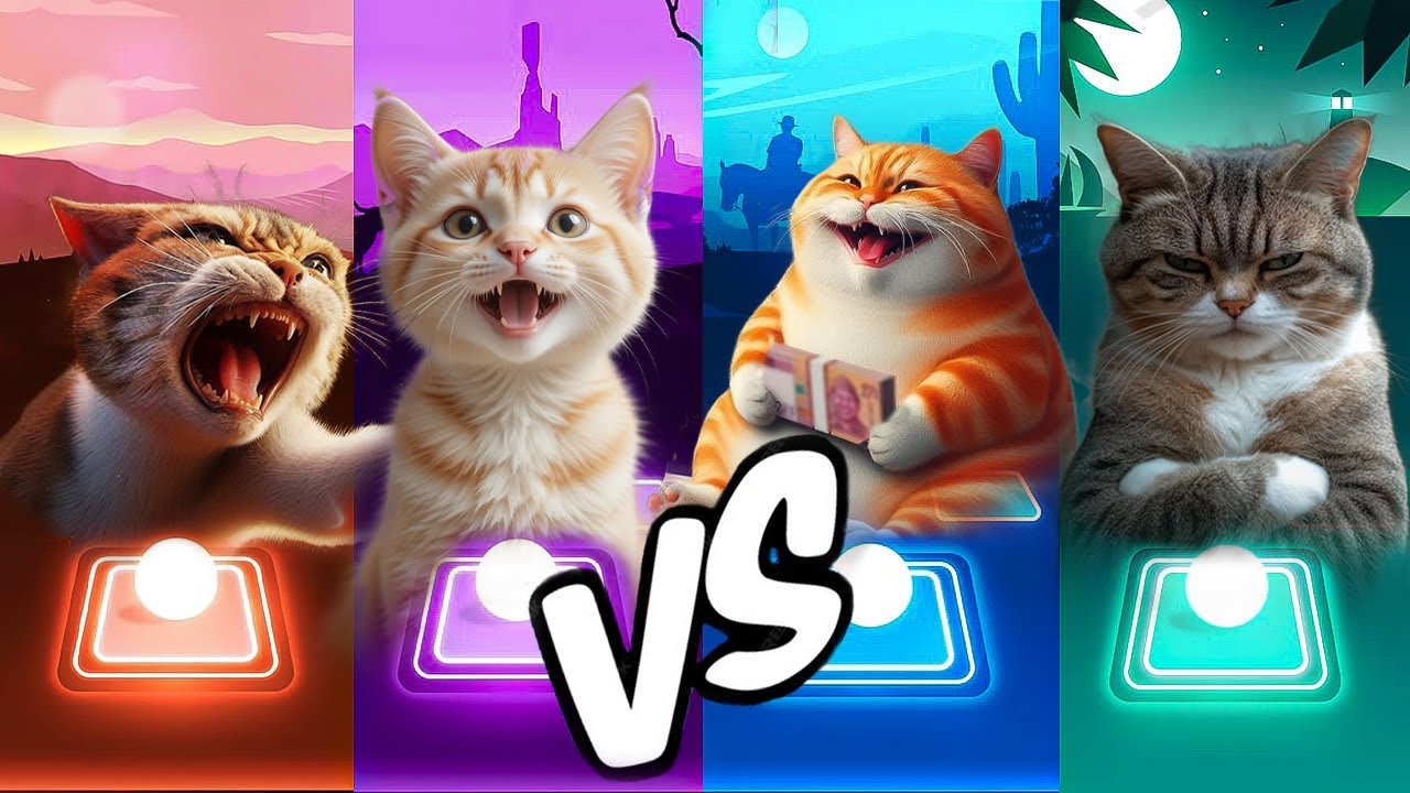 Adorable Cats Dancing on Colorful Musical Tiles - YouTube