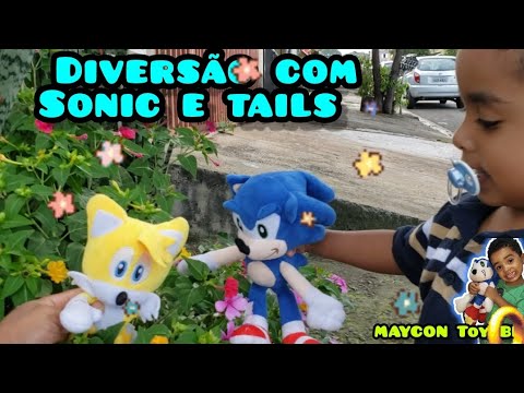 aventura com Sonic pelúcia e tails pelúcia e MAYCON toysbr - YouTube