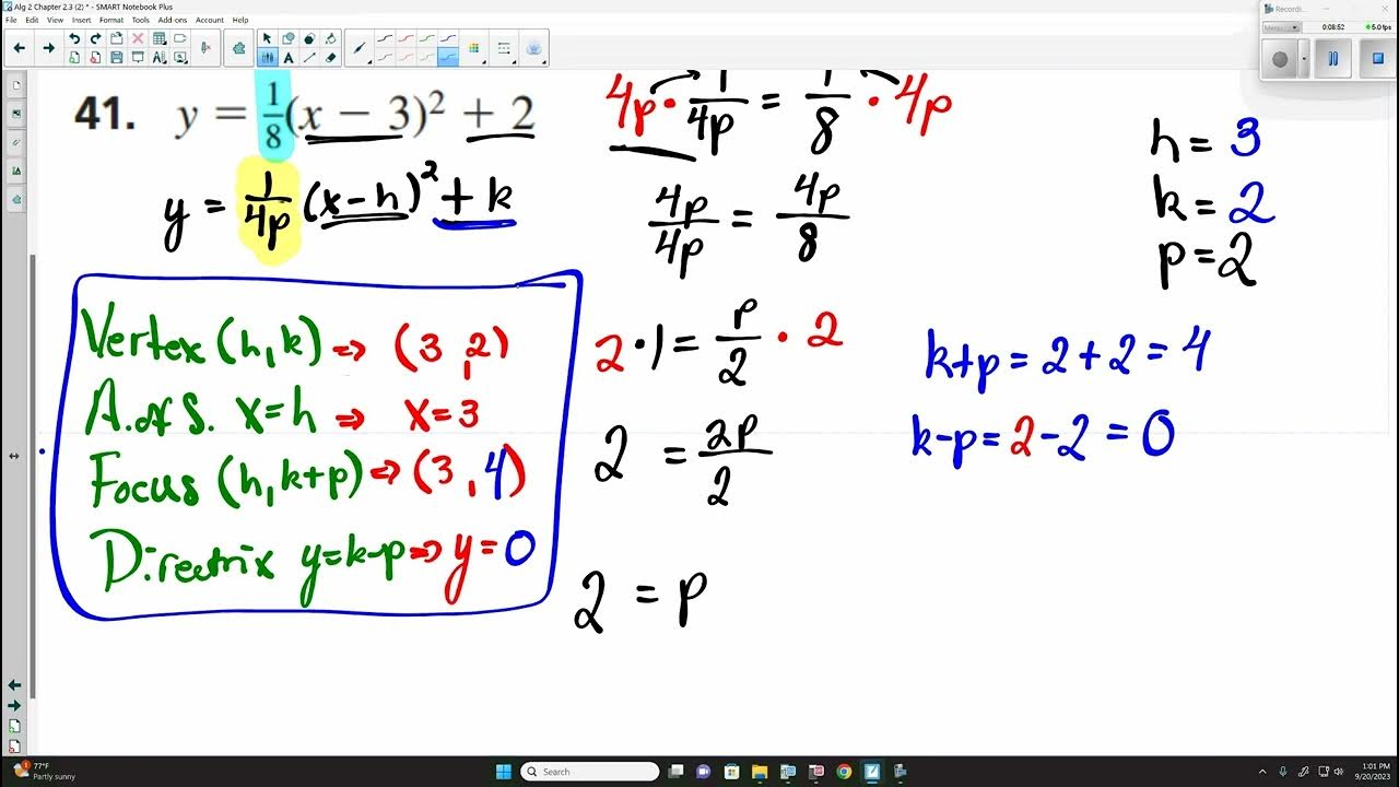 Algebra 2 Chapter 2.3 (2c) - YouTube