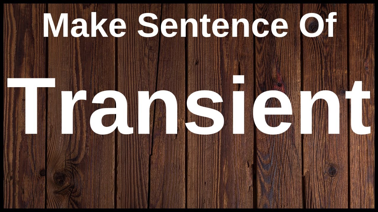Transient In A Sentence | Make Sentences With Transient | Make Sentence ...