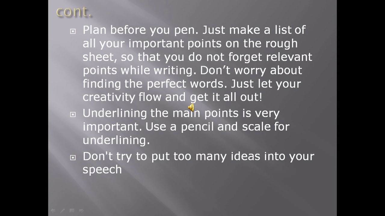 Class XII : ENGLISH: SPEECH WRITING - YouTube